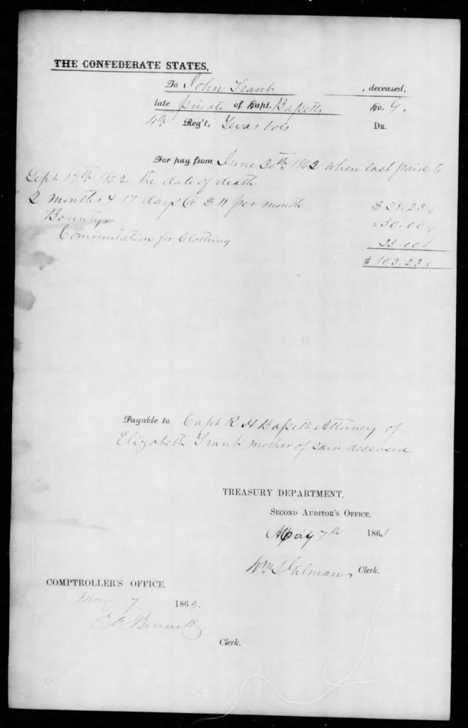 behind AotW » Blog Archive » Final account, Pvt. John Trant